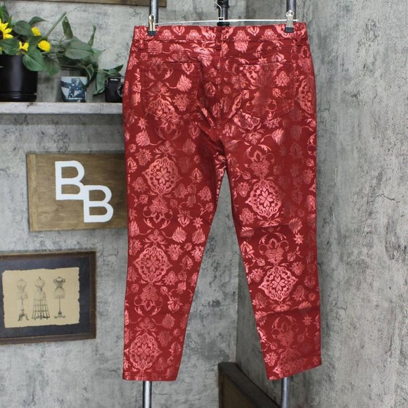 DG2 by Diane Gilman | Jeans | Nwt Dg2 By Diane Gilman Stretch Foilprint Skinny Jean 6p Wine ...